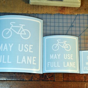 Bicycles May Use Full Lane Vinyl Sticker/decal - Etsy