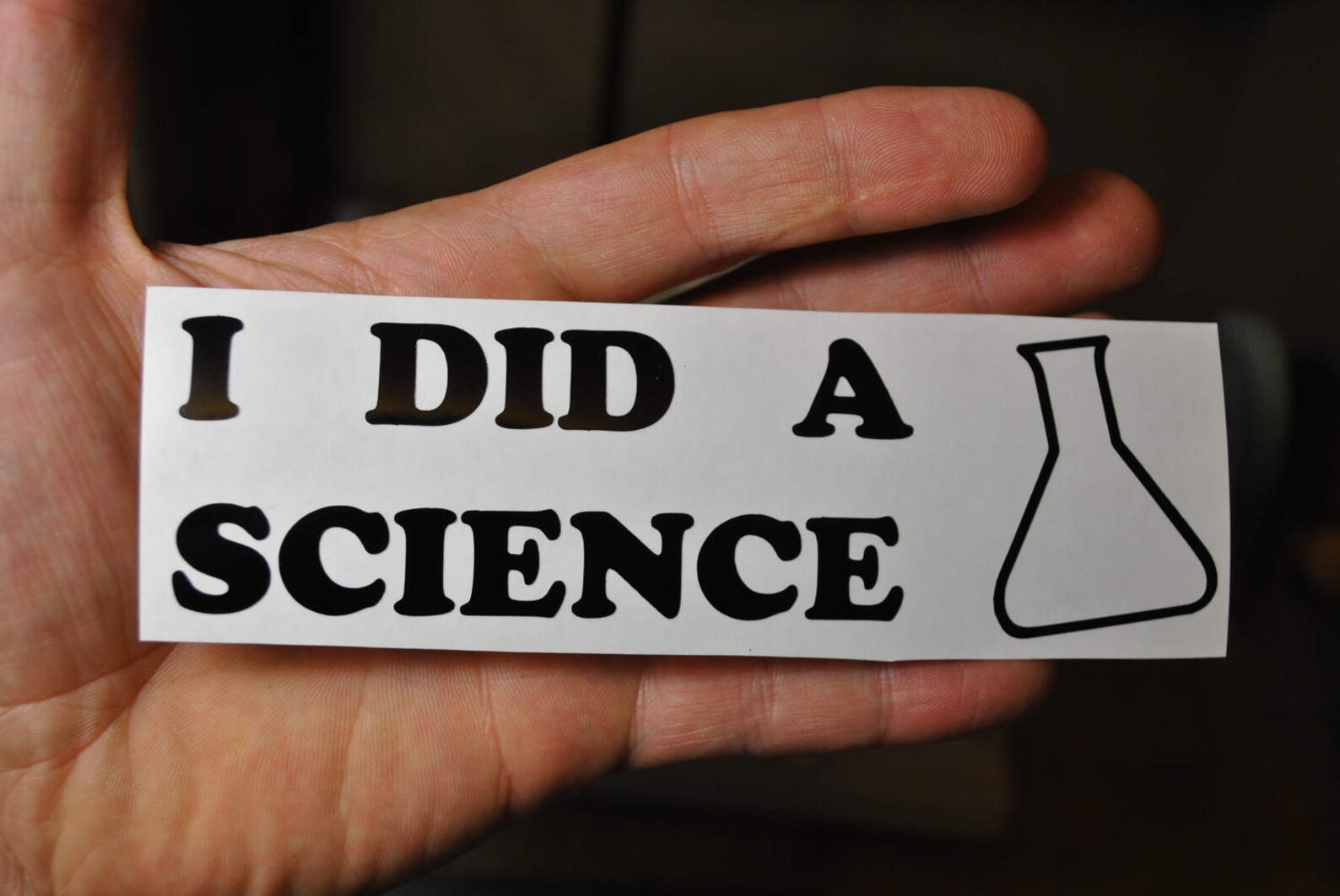 I Did A Science Vinyl Sticker/decal - Etsy