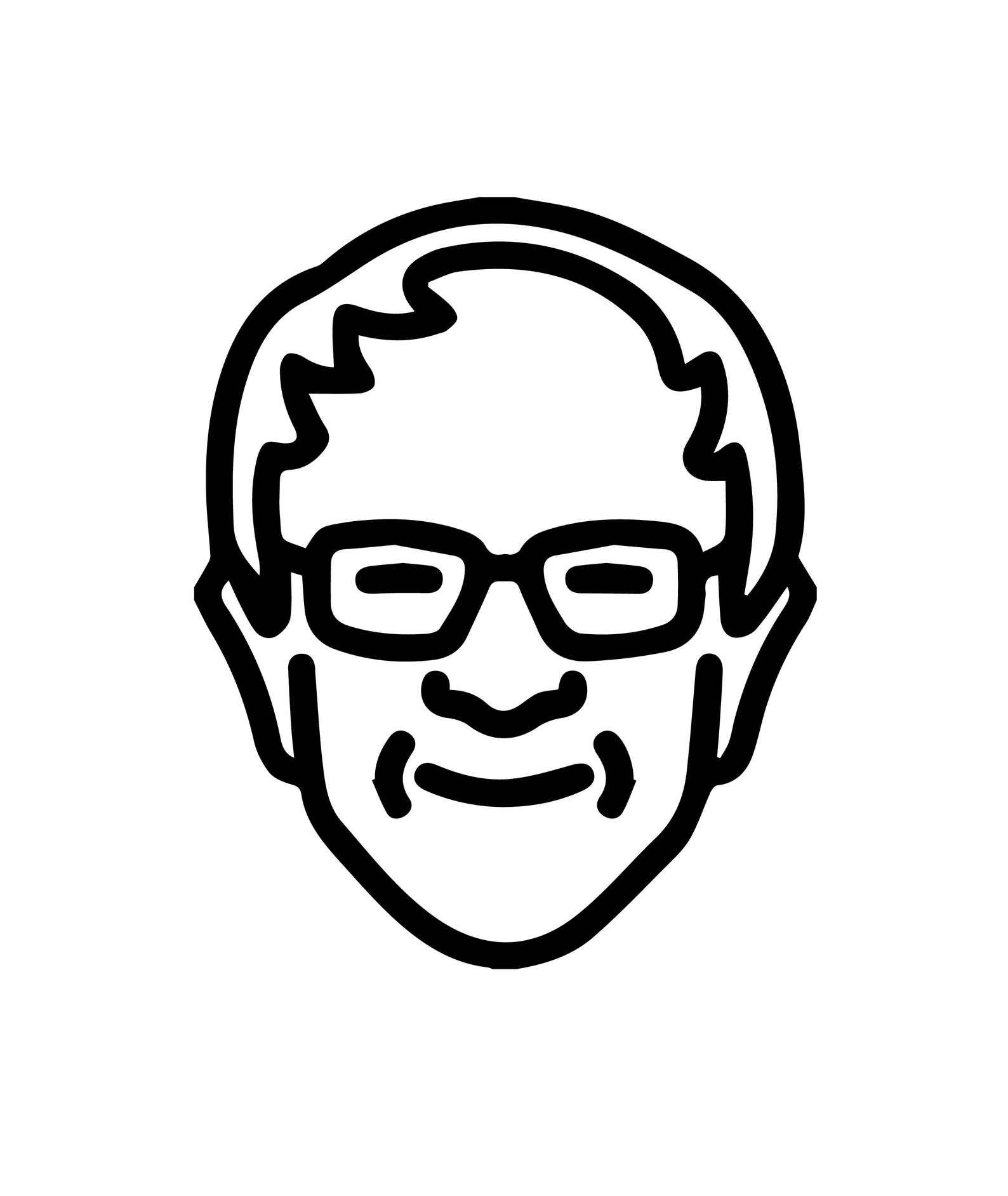 Bernie Sanders Head Vinyl Sticker/decal - Etsy