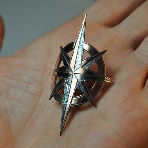 Compass Rose Head Badge - Etsy