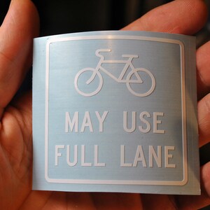 Bicycles May Use Full Lane Vinyl Sticker/decal - Etsy
