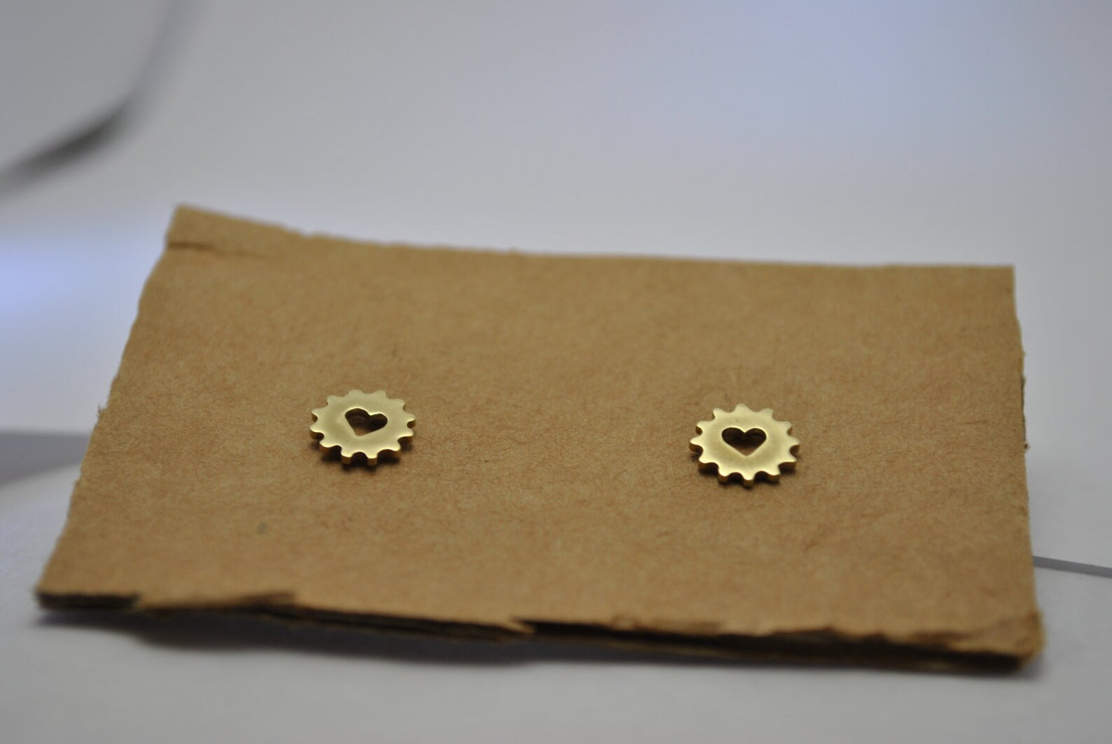 Bike Cog Heart Earrings - Etsy