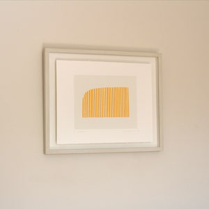 Minimal Original Orange Abstract Screenprint. Retro, Modernist Handmade ...