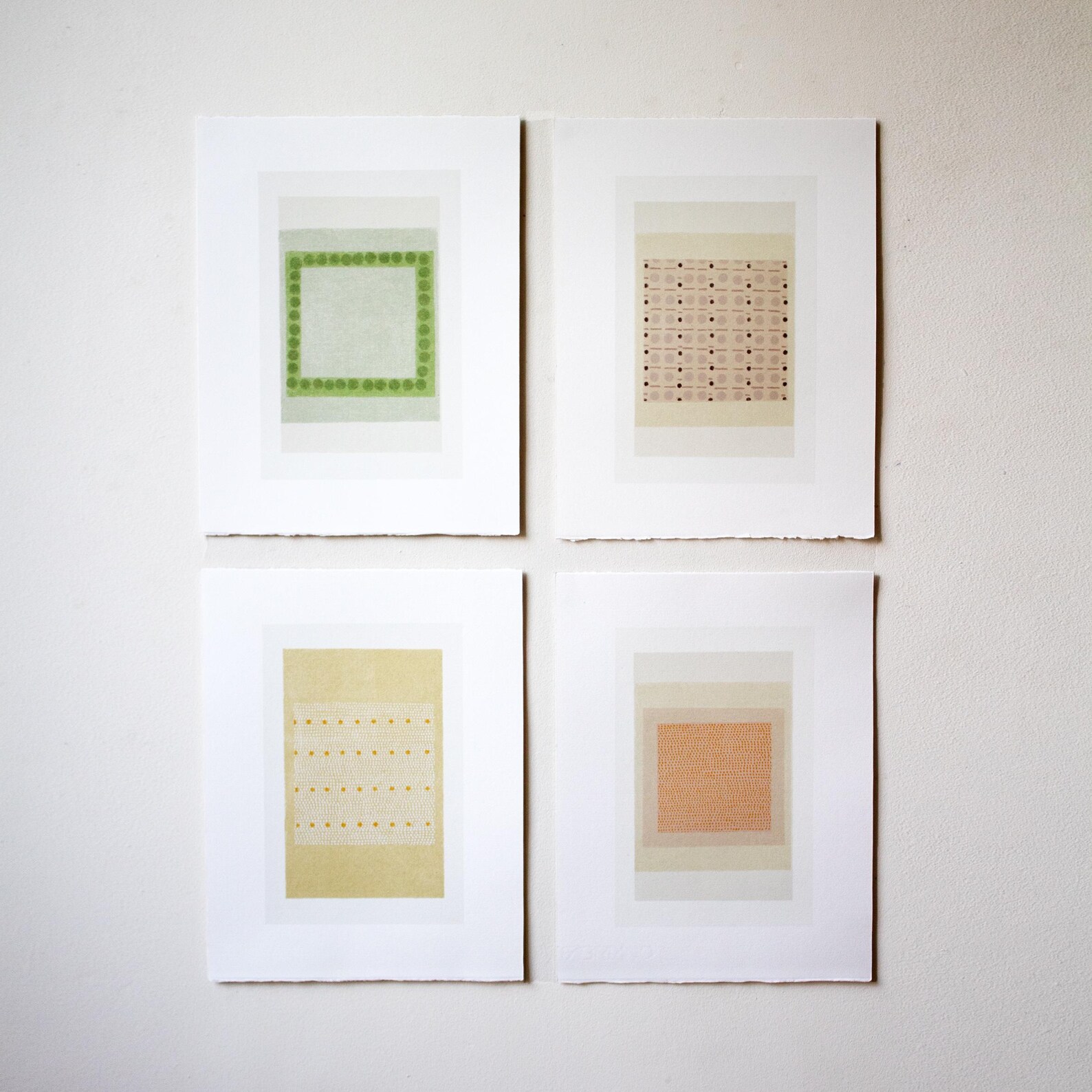Fine Art Handmade Print, Original Abstract Screenprint. Squares, Albers ...