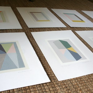Geometric Screenprint: Mid-century Modern Abstract Wall Art - Etsy