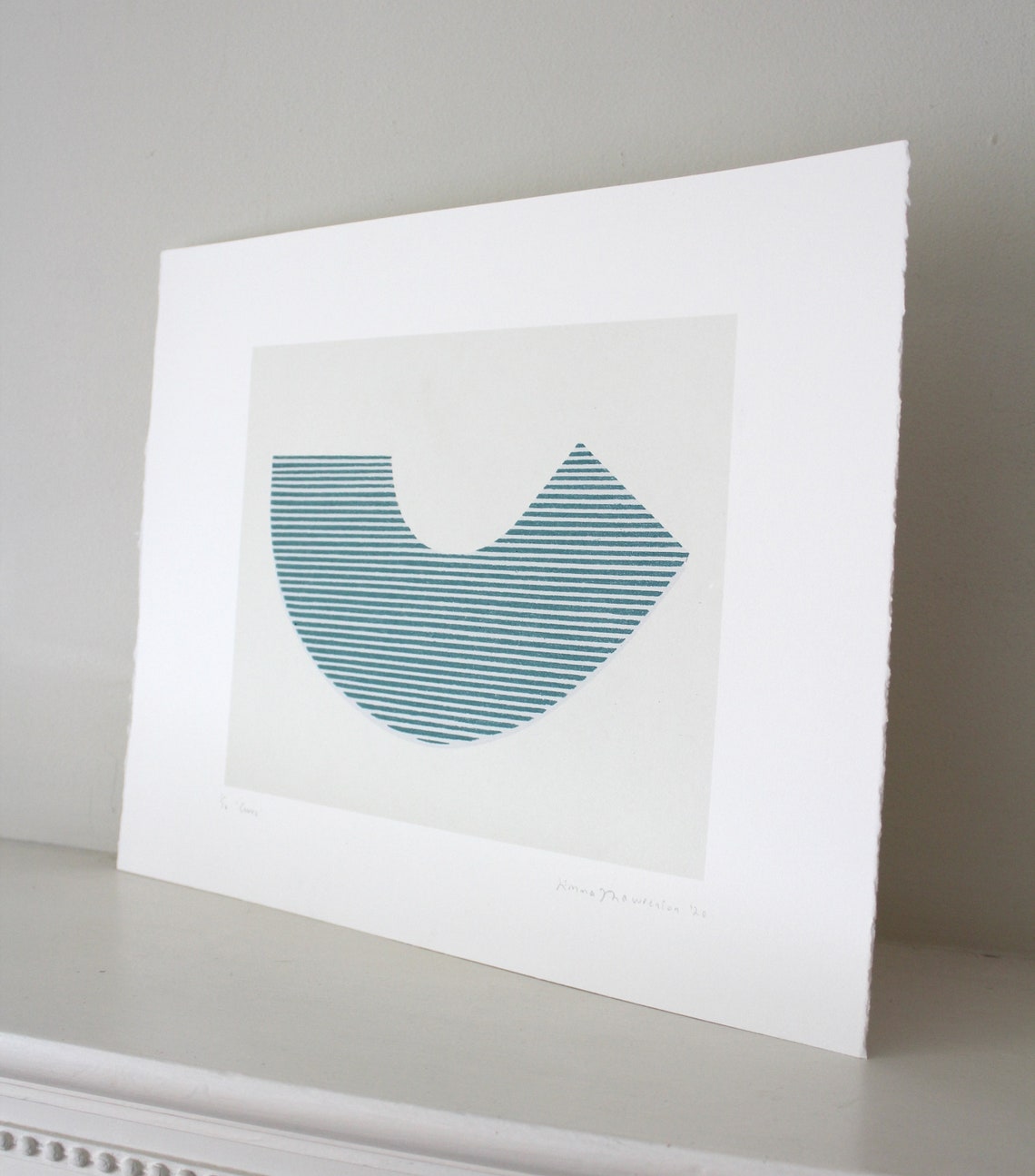 Mid Century Modern Art / Retro Screenprint / Sherbet Colours | Etsy