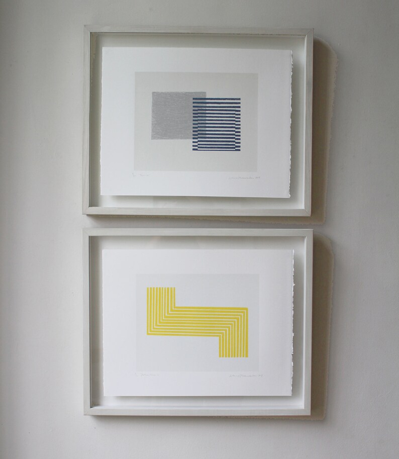 Mid Century Modern Geometric Original Screenprint Handmade - Etsy