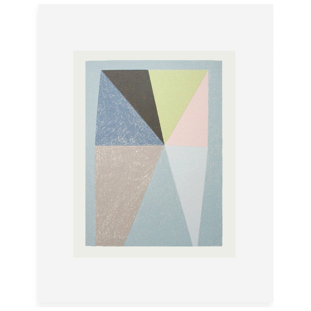Geometric Screenprint: Mid-century Modern Abstract Wall Art - Etsy
