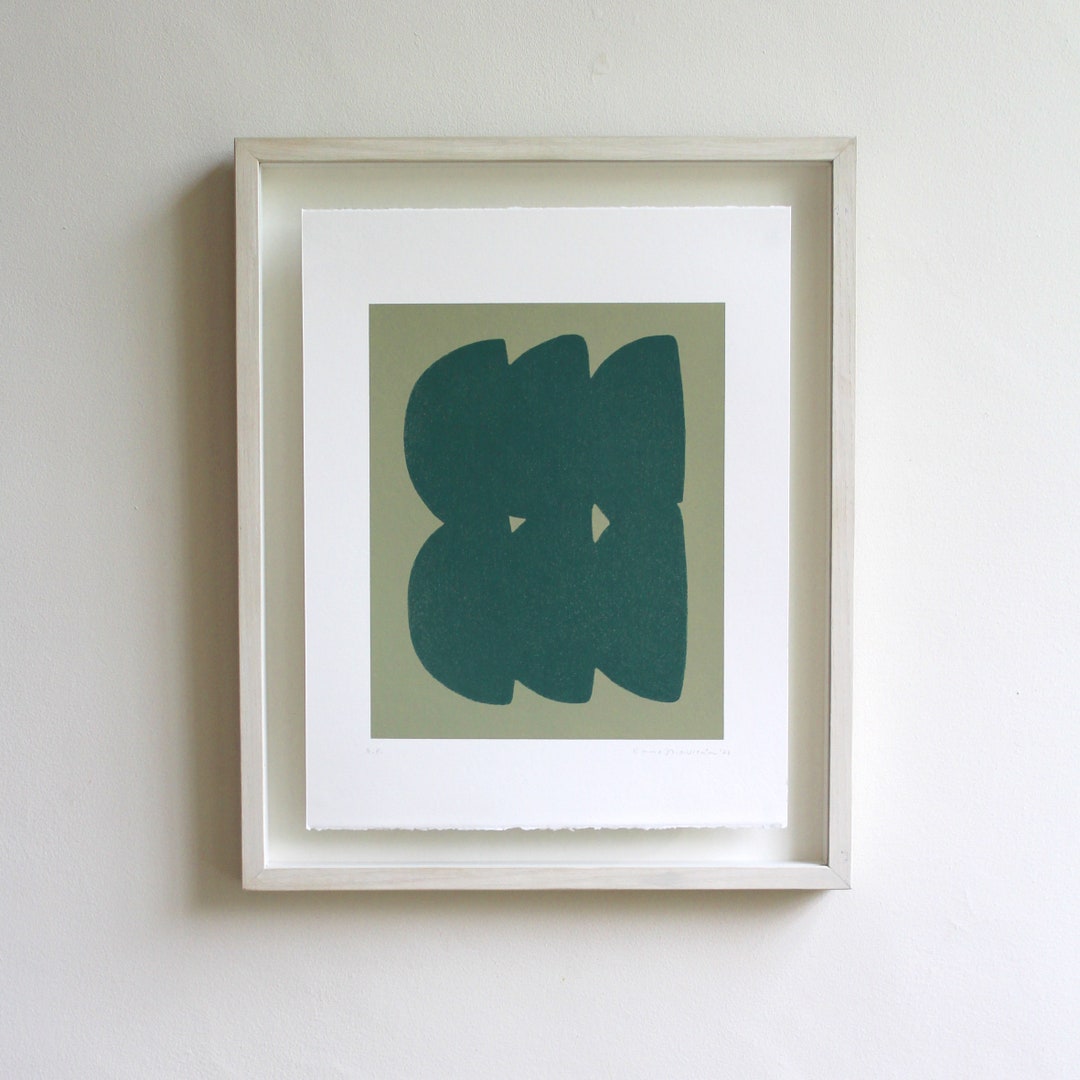 Small Screenprint Crystal Inspired Abstract Screenprint in - Etsy