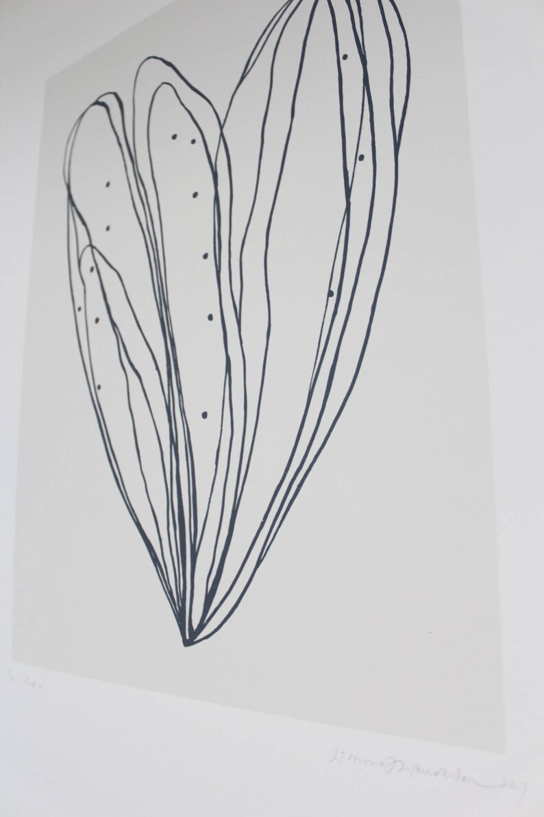 Black and White Botanical Print - Modern Botanical Print - Minimal ...