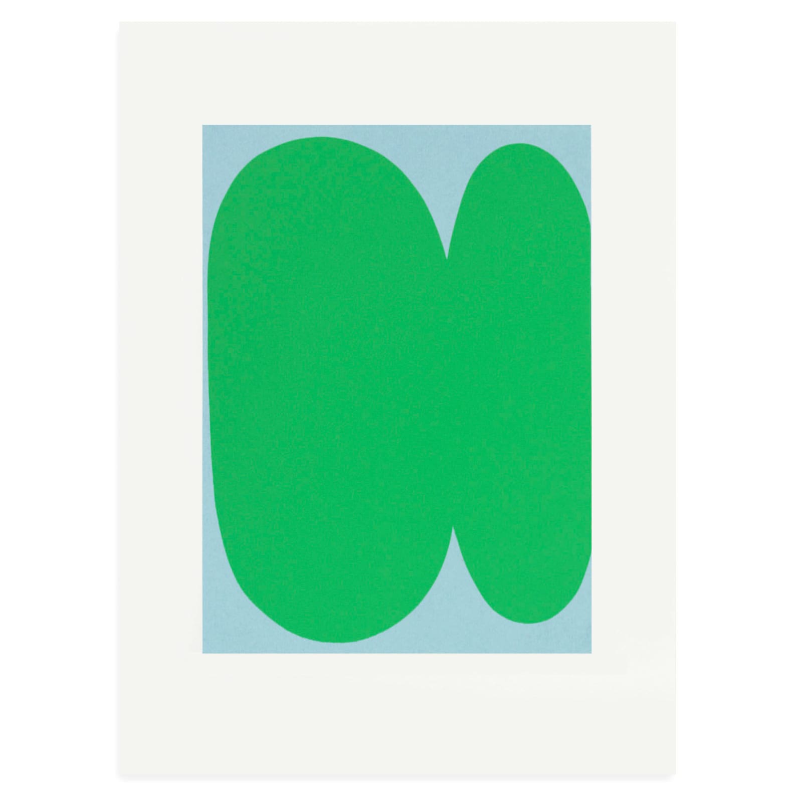 Retro Green and Blue Abstract Screenprint. Modern, Minimal Art by Emma ...
