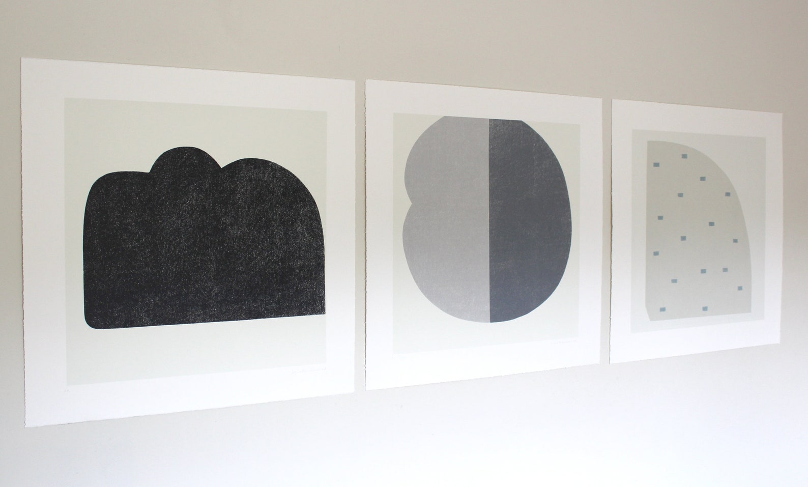 Large Black Abstract Minimal Original Screenprint Square - Etsy