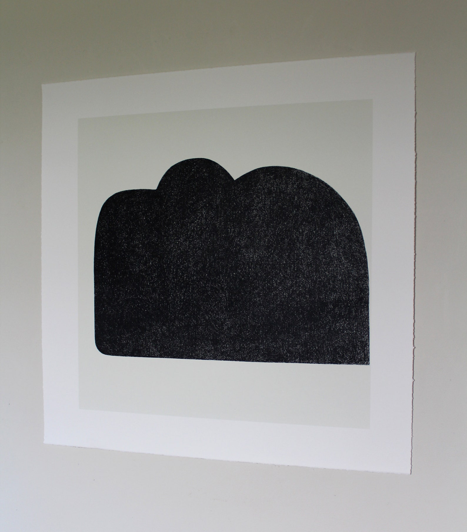 Large Black Abstract Minimal Original Screenprint Square - Etsy