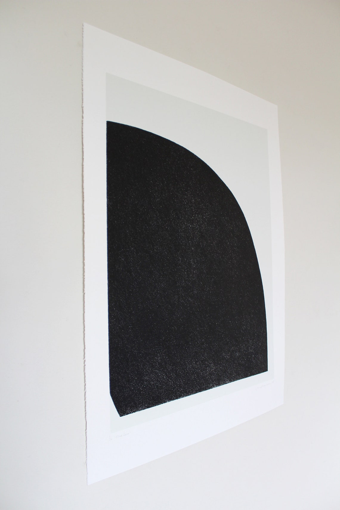 Large Black Abstract Minimal Original Screenprint Modern - Etsy
