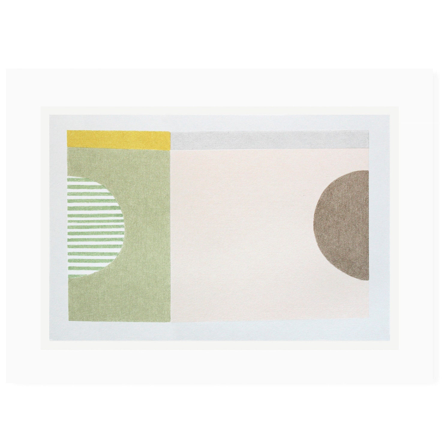 Abstract Landscape Original Drawing Screenprint. Colourful - Etsy Denmark