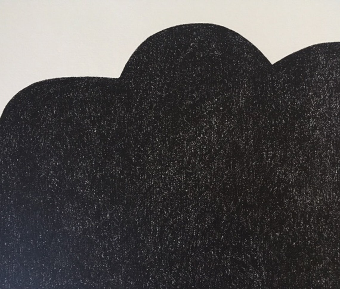 Large Black Abstract Minimal Original Screenprint Square - Etsy