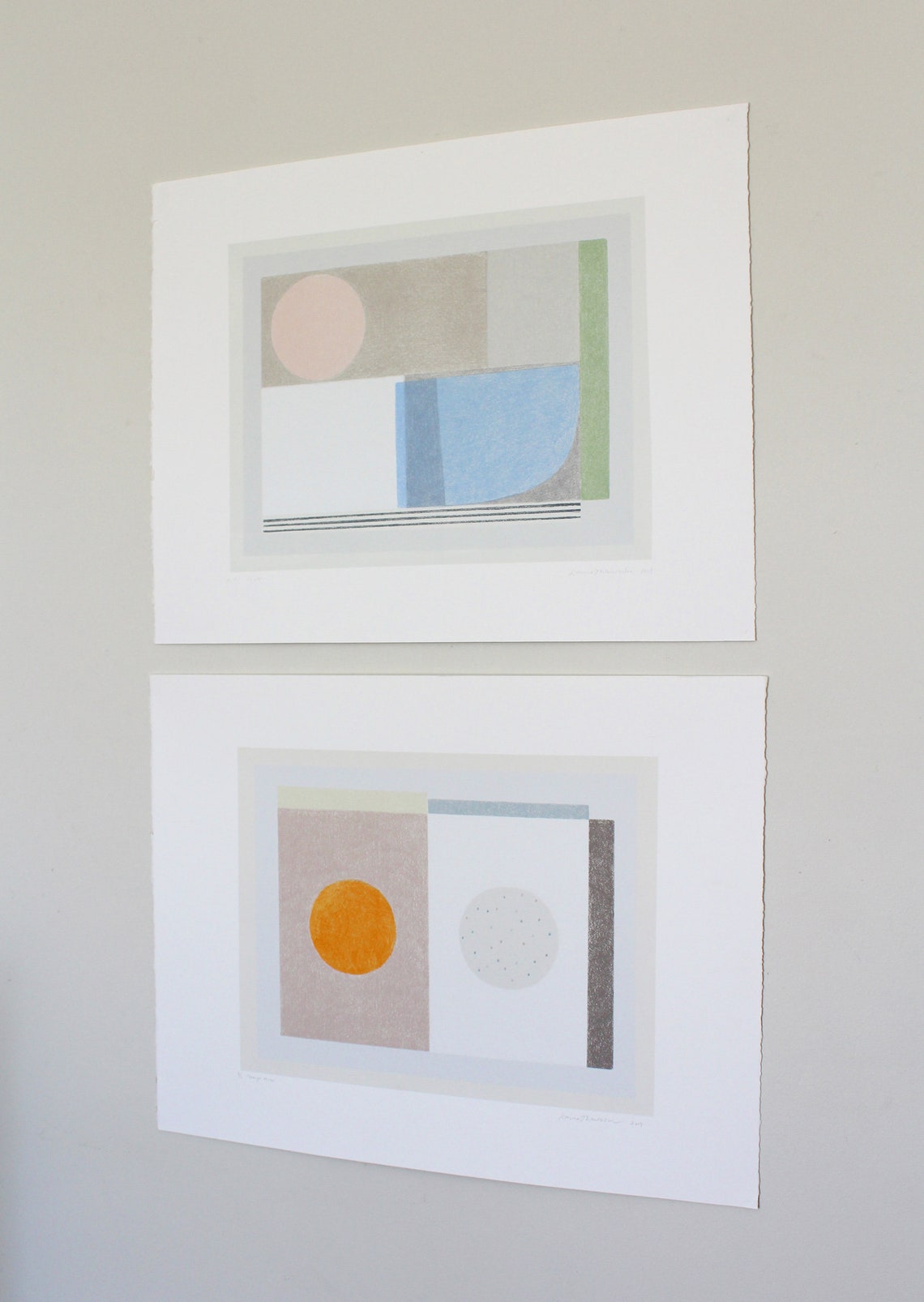 Geometric Screenprint Original Handmade Silkscreen Abstract - Etsy