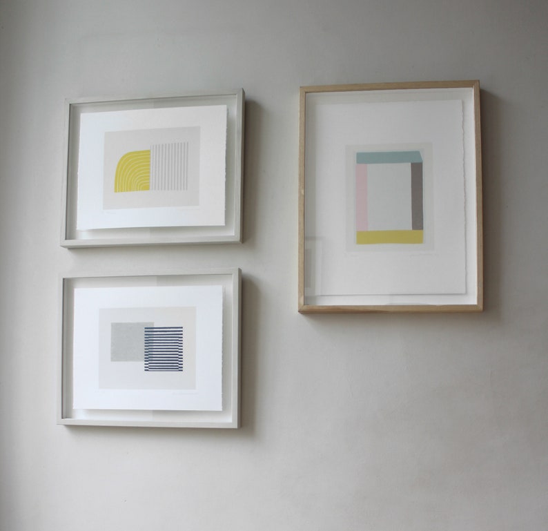 Mid Century Modern Geometric Original Screenprint Handmade - Etsy