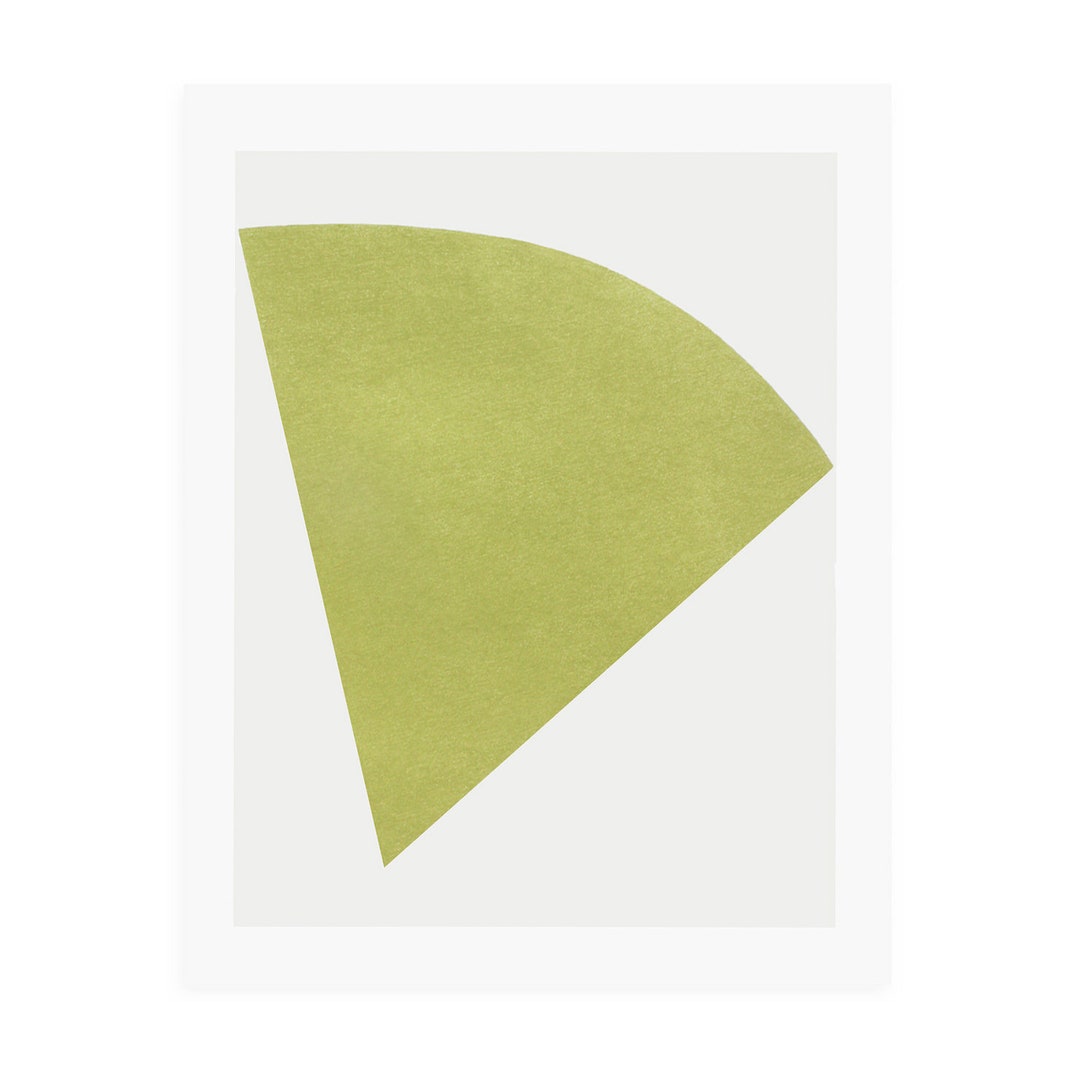 Minimal Green Print Mid Century Modern Original Handmade Screenprint ...