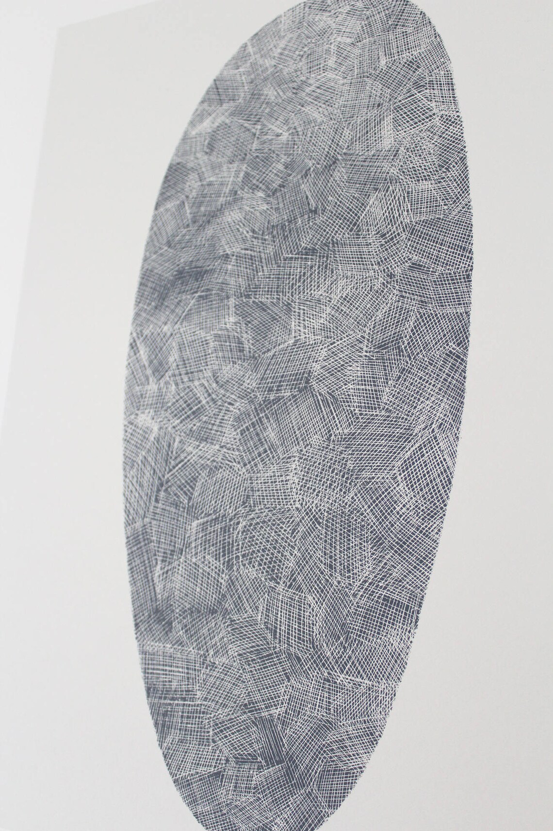 Modern Abstract Screenprint: Grey Organic Form Art by Emma Lawrenson - Etsy