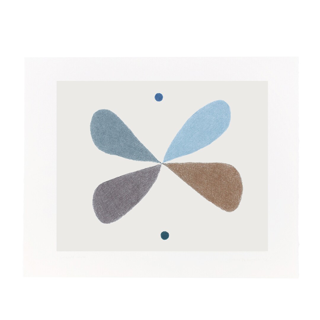 Abstract Screenprint, Fine Art Print, Blues Modern Wall Art, by Emma ...