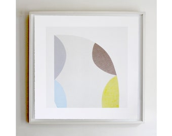 Large Black Abstract Minimal Original Screenprint Square | Etsy