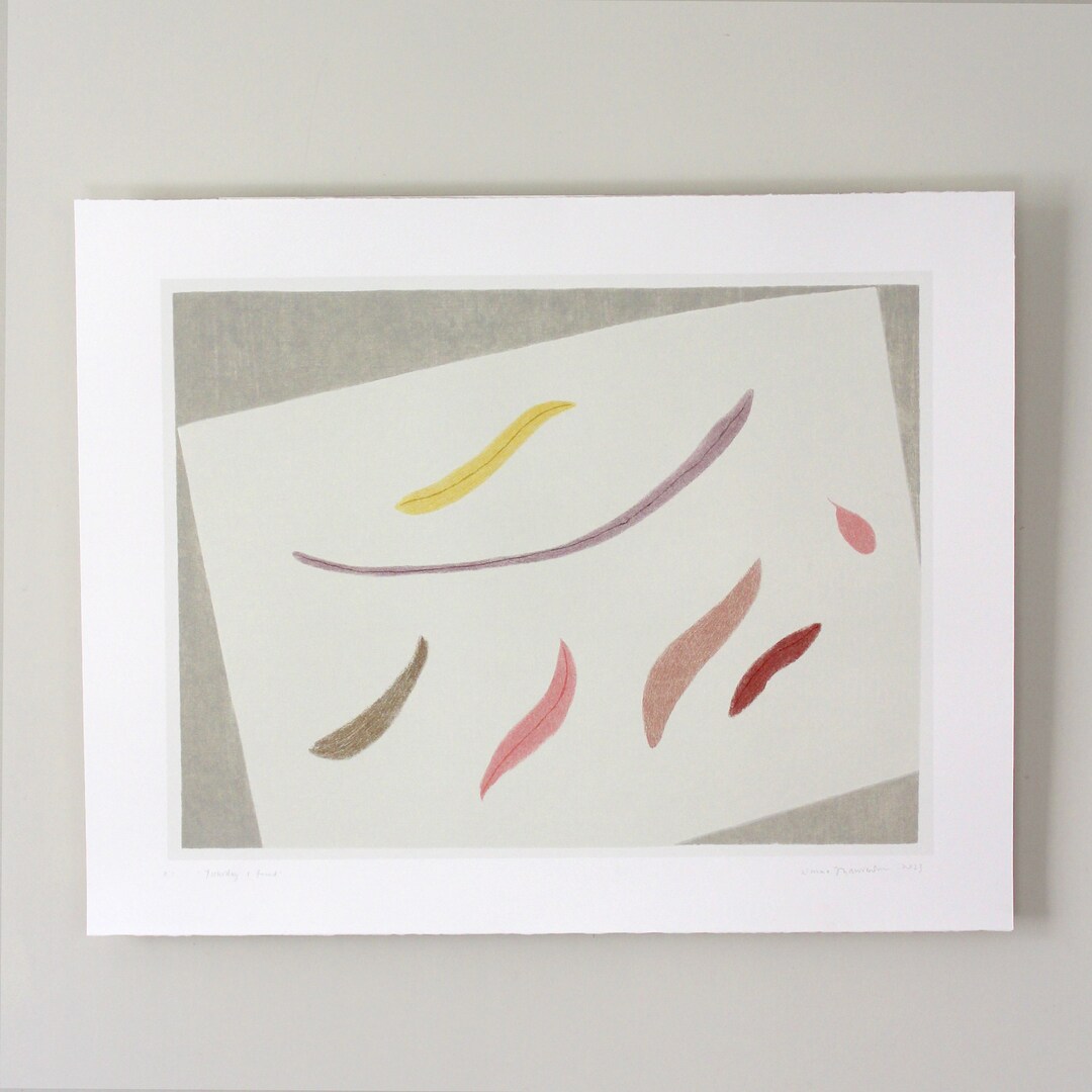 Earthy Nature Screenprint: Original Botanical Art on Italian Paper - Etsy