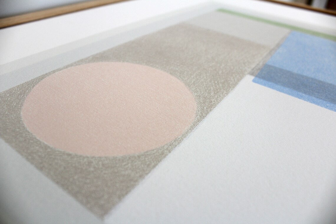 Geometric Screenprint Original Handmade Silkscreen Abstract - Etsy