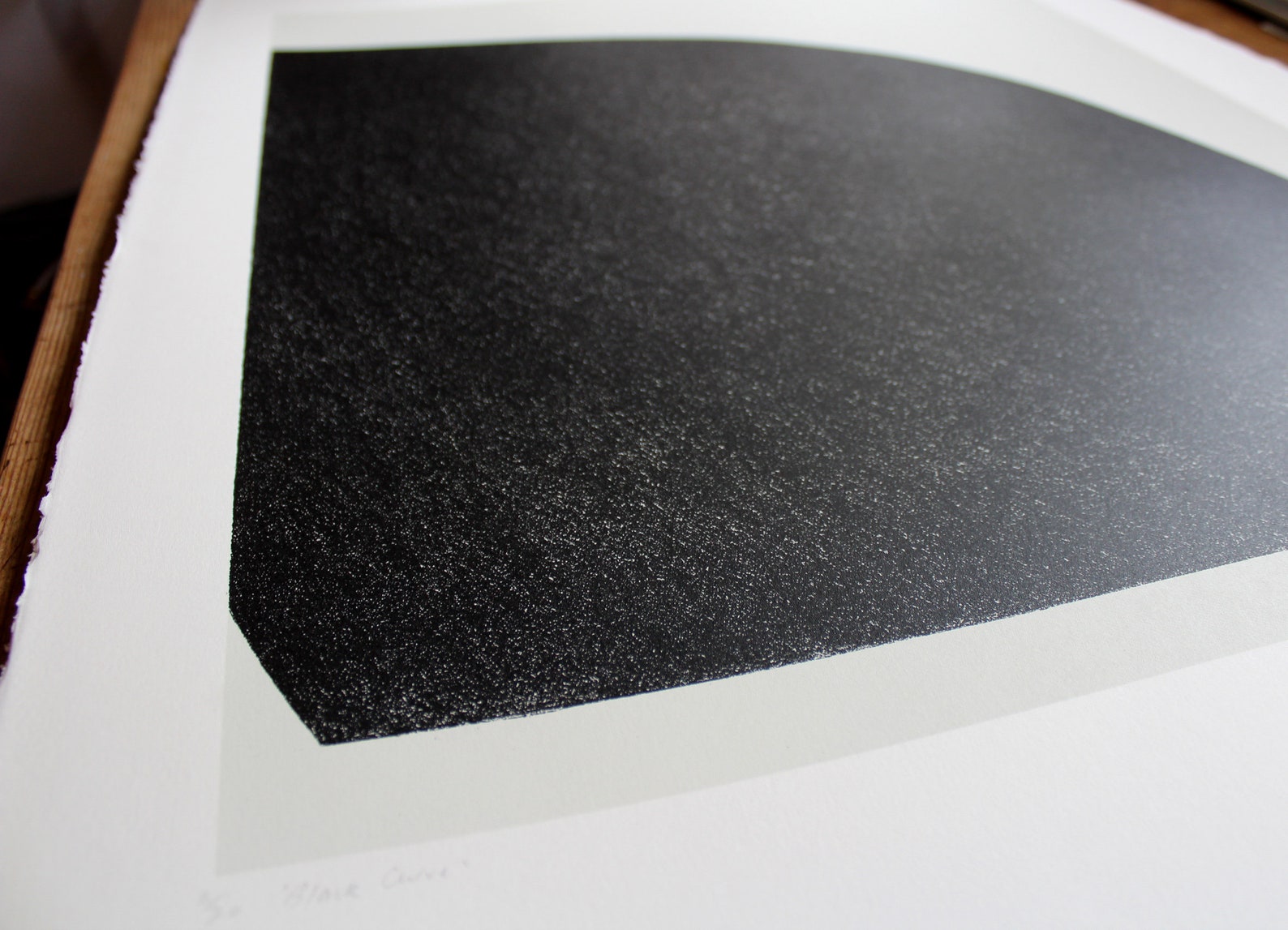 Large Black Abstract Minimal Original Screenprint Modern | Etsy