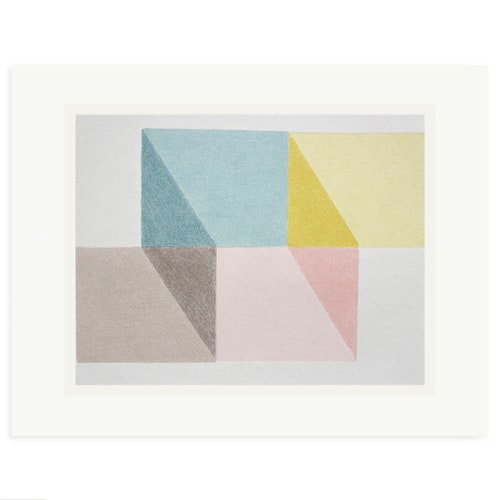 Geometric Screenprint Original Handmade Silkscreen Abstract - Etsy UK