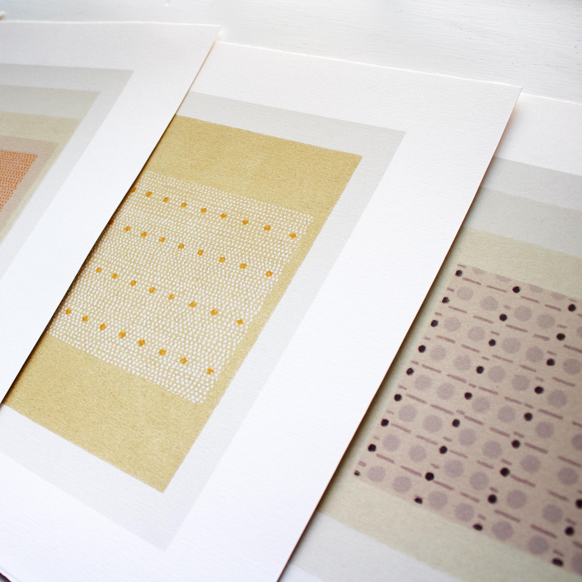 Fine Art Handmade Print, Original Abstract Screenprint. Squares, Albers ...