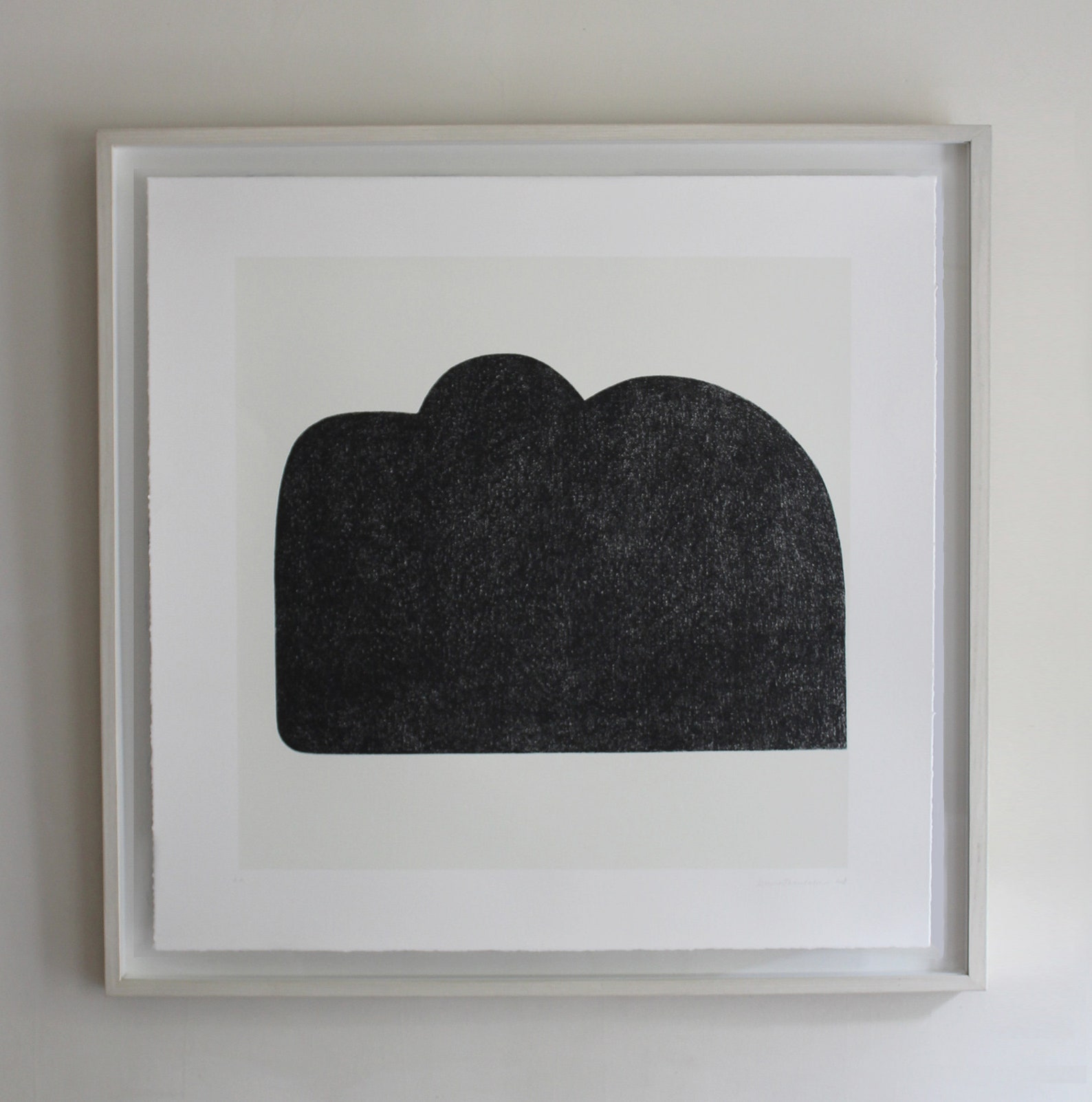 Large Black Abstract Minimal Original Screenprint Square - Etsy