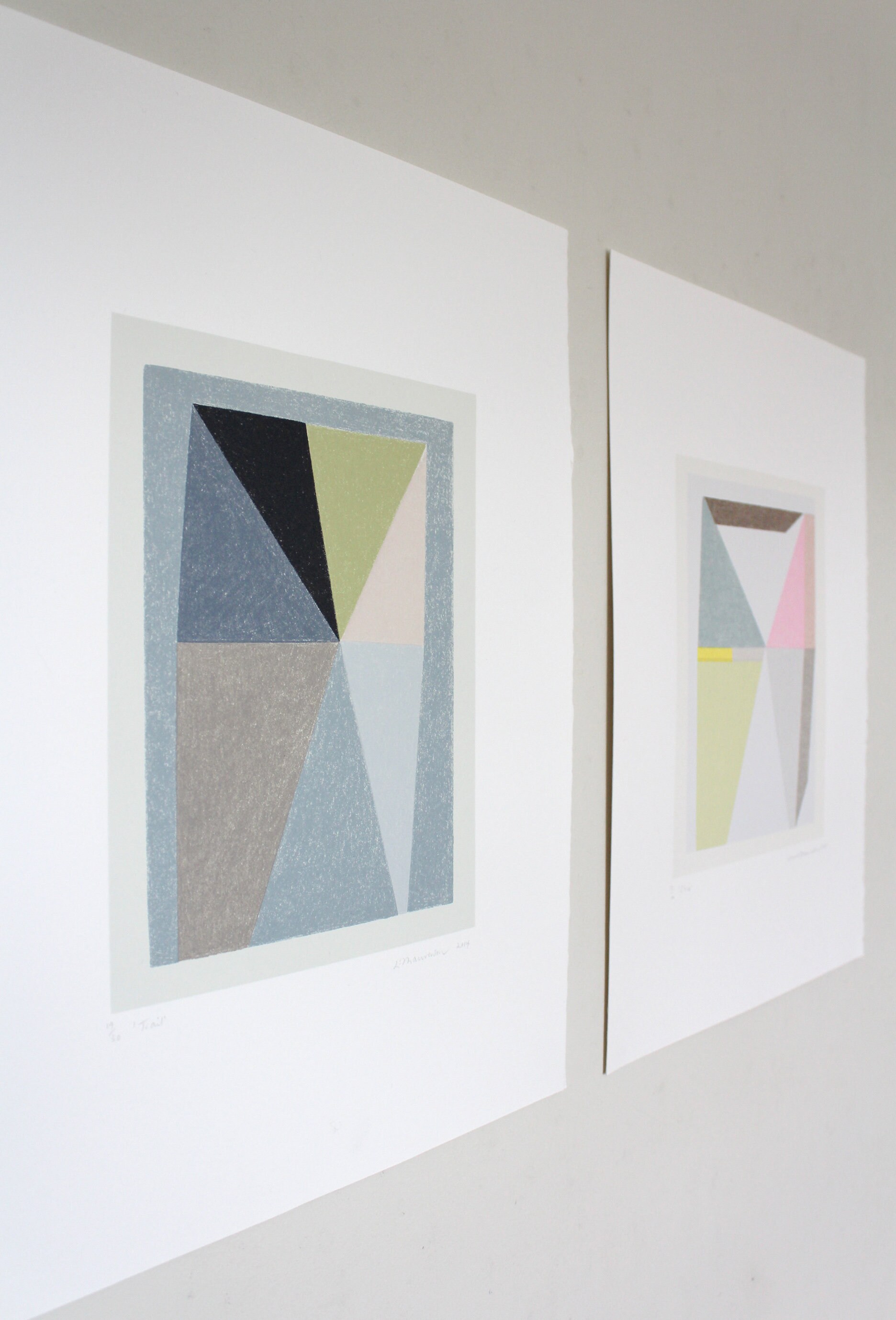 Geometric Screenprint Mid Century Modern Abstract Handmade - Etsy Sweden