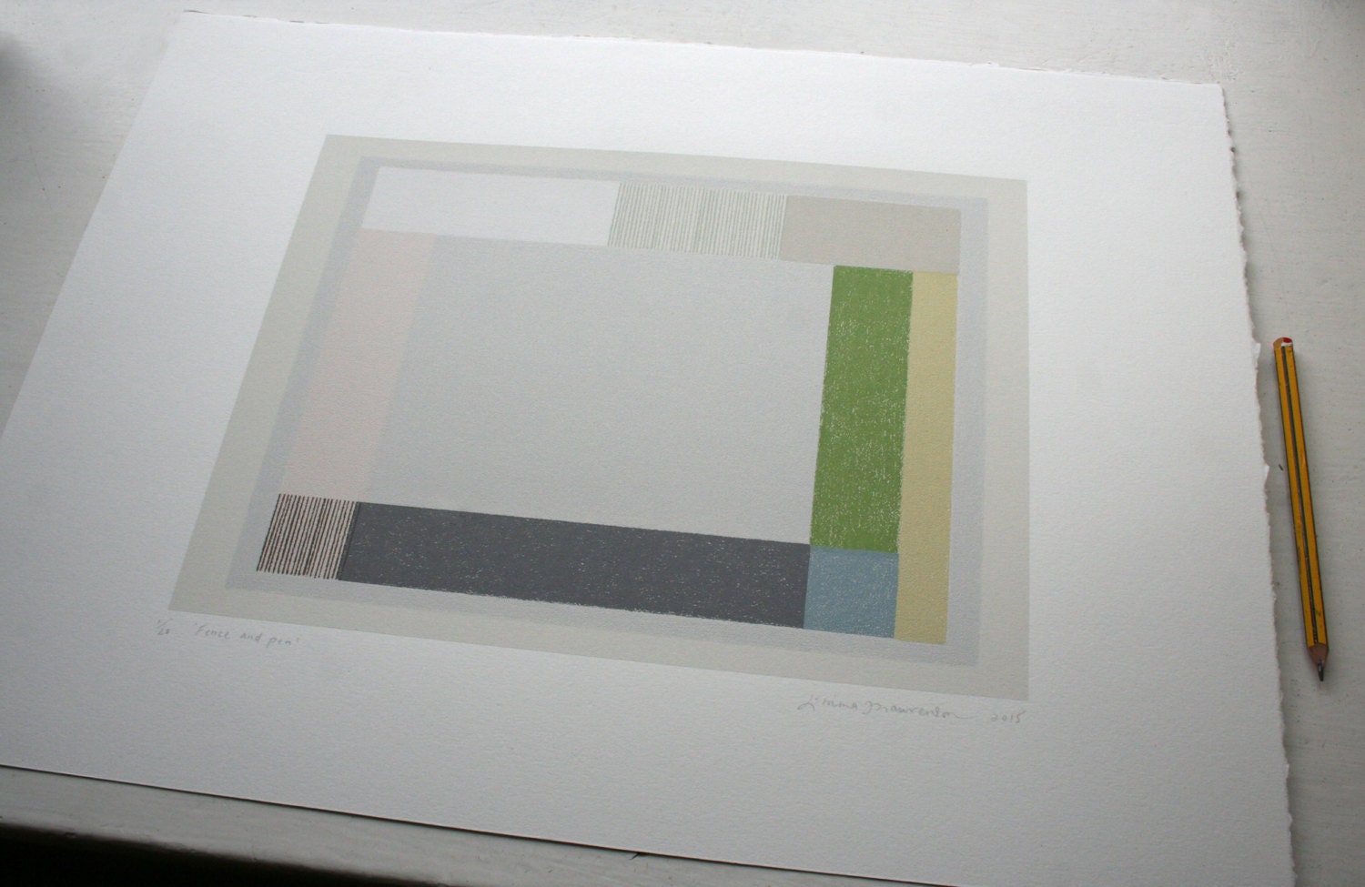 Geometric Screenprint Abstract Print Original Handmade Art | Etsy