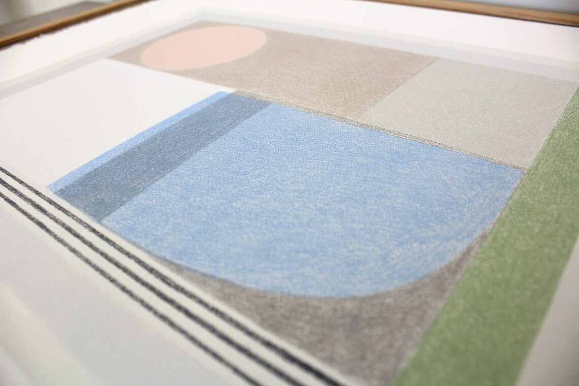 Geometric Screenprint Original Handmade Silkscreen Abstract - Etsy