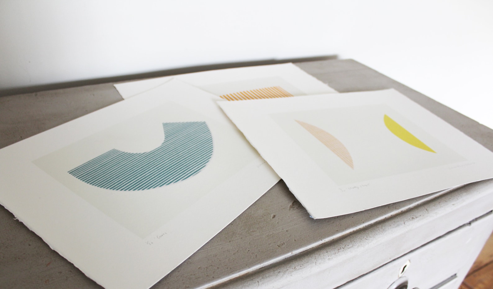 Mid Century Modern Art / Retro Screenprint / Sherbet Colours | Etsy