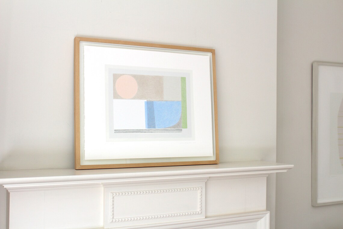 Geometric Screenprint Original Handmade Silkscreen Abstract - Etsy