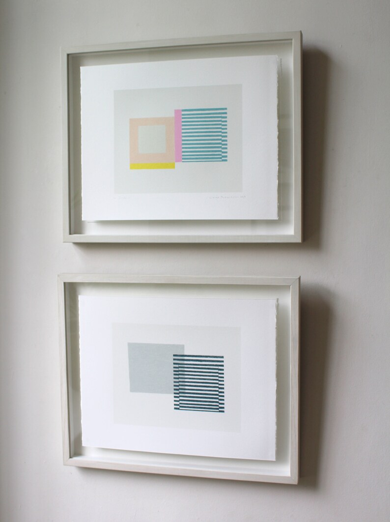 Mid Century Modern Geometric Original Screenprint Handmade - Etsy