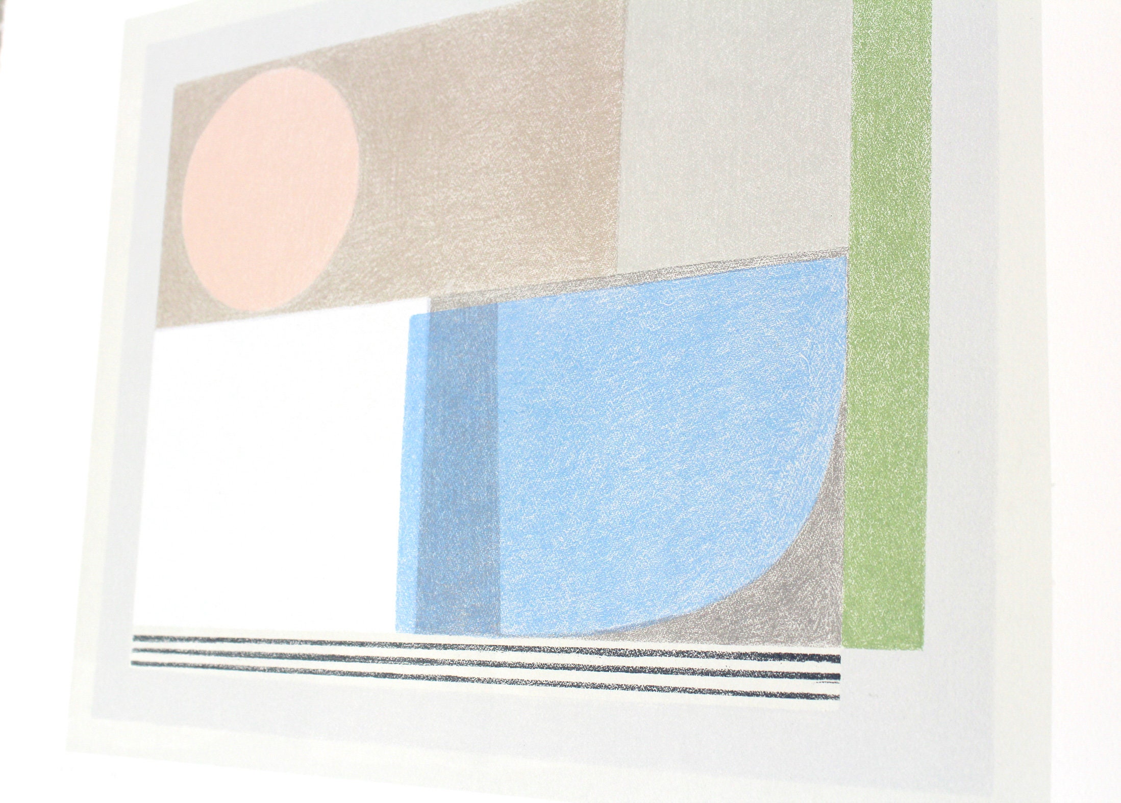 Geometric Screenprint, Original Handmade Silkscreen, Abstract Art ...