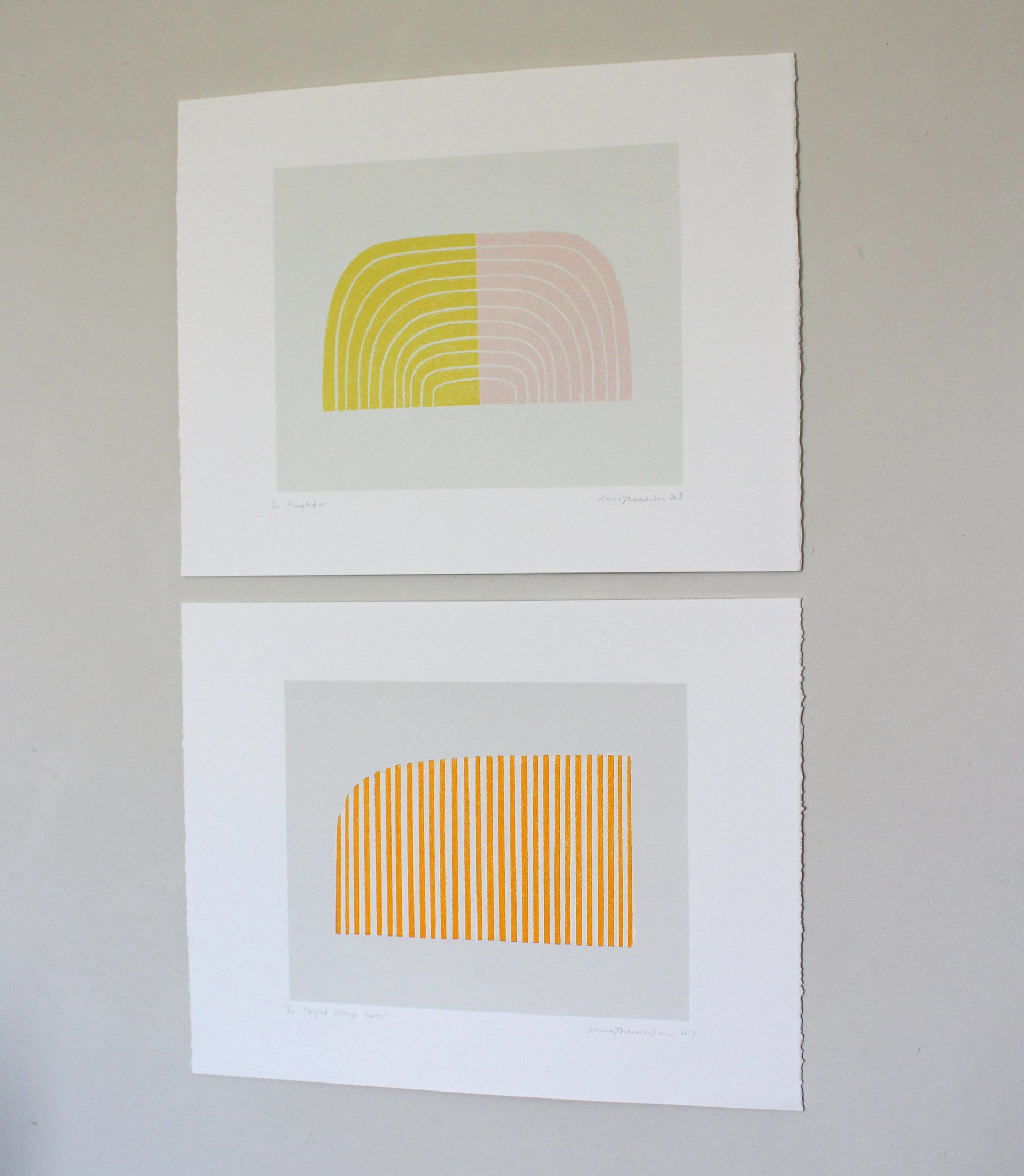 Minimal original orange abstract screenprint. Retro modernist | Etsy