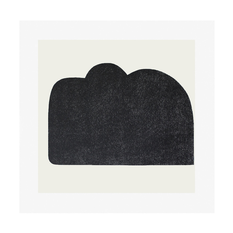 Large Black Abstract Minimal Original Screenprint Square - Etsy