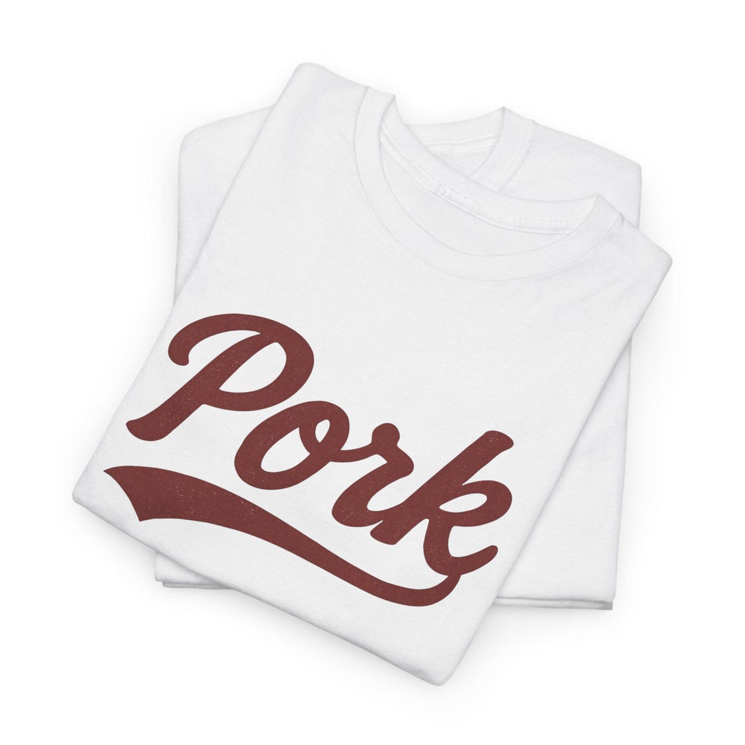 Pork Script Tee | T-shirt, Retro Script Logo, Foodie Shirt - Etsy