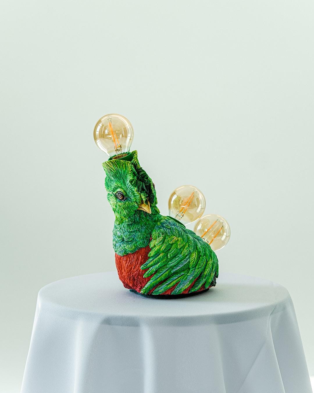 Handmade Quetzal Table Lamp: Tropical Bird Desk Light, Sculptural ...