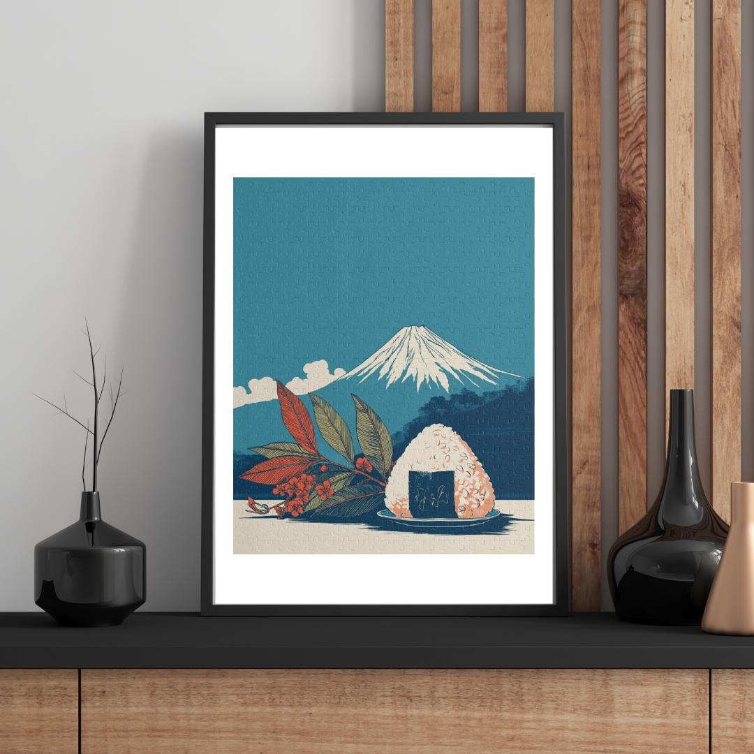 Onigiri & Mt. Fuji Puzzle: Japan Travel Art, Relaxing Jigsaw - Etsy