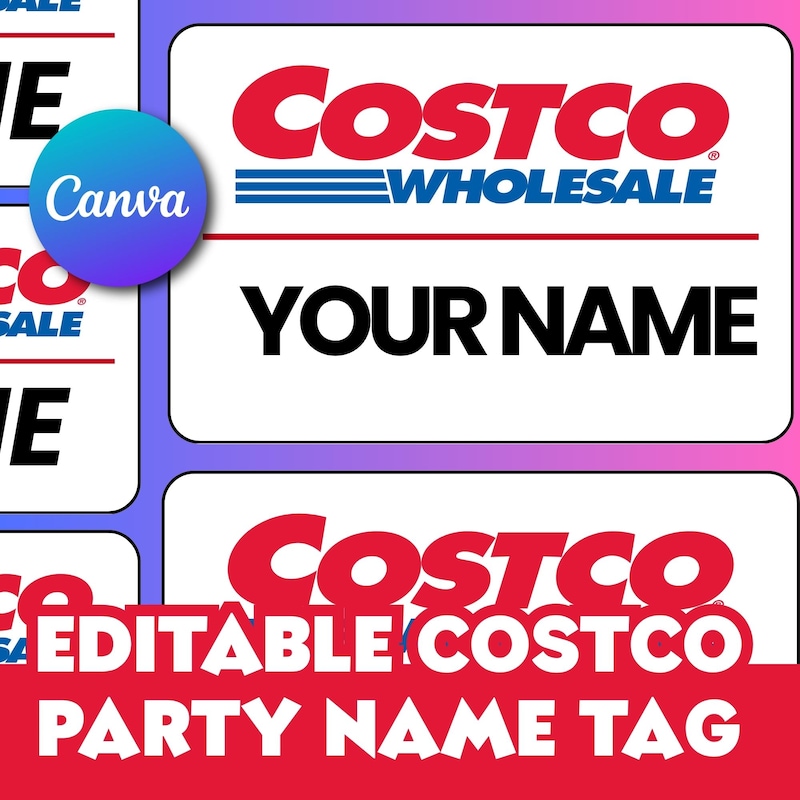 Costco Name Tag Printable - Etsy