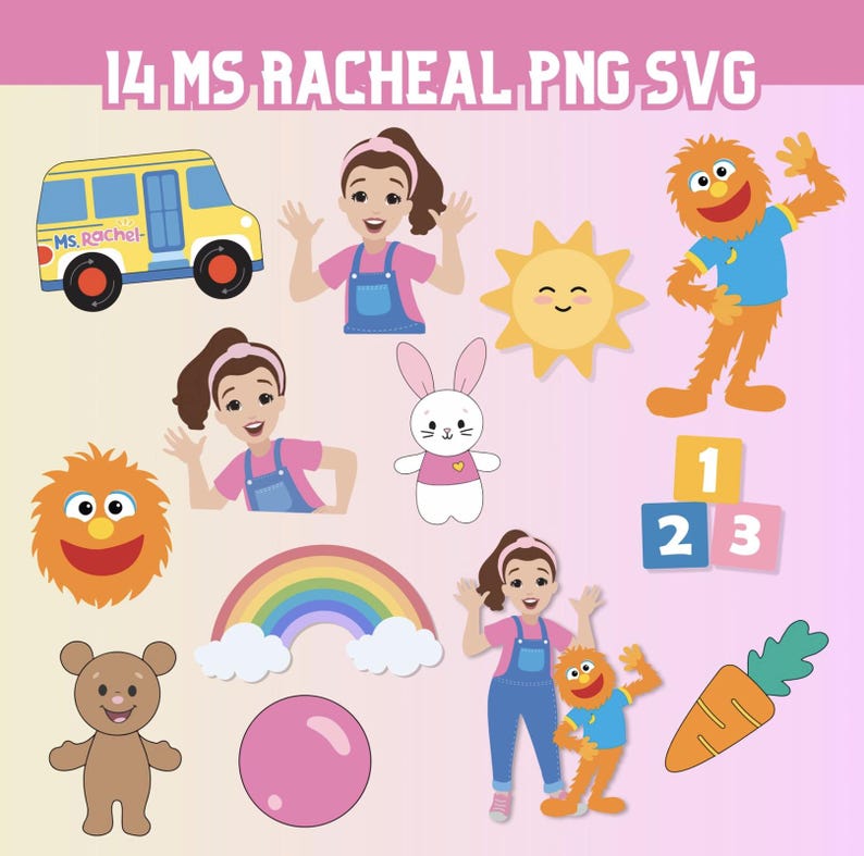 Ms Rachel Birthday Party PNG Clipart | Cake Toppers & DIY Decorations ...