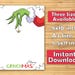 Christmas Handprint DIY Art Craft, Merry Grinchmas Handprint, Printable ...