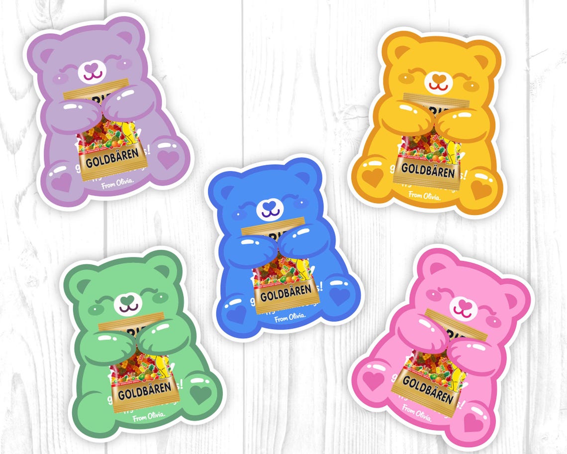 Gummy Bear Valentine Card Printable | so Beary Glad We’re Friends ...