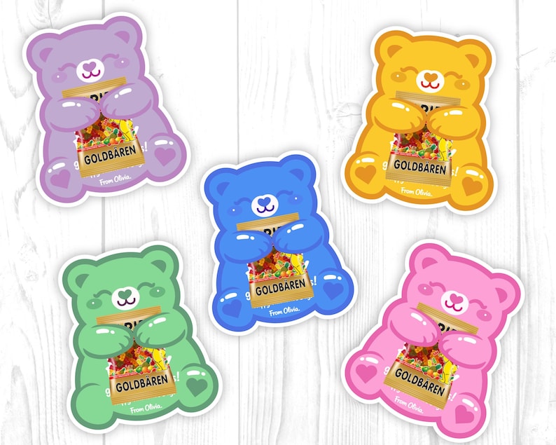 Gummy Bear Valentine Card Printable | so Beary Glad We’re Friends ...