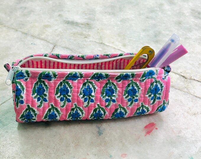 Handmade Patchwork Pencil Case / Make up Bag - Etsy